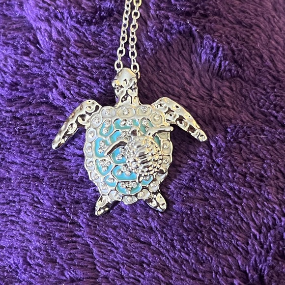 Source Unknown | Jewelry | 8 Silver Chain With Turtle Baby On Its Back ...